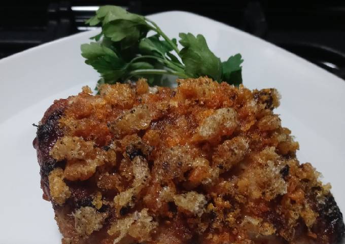 Pork Rind Baked Chicken Thighs Recipe by Taylor Topp Comacho - Cookpad