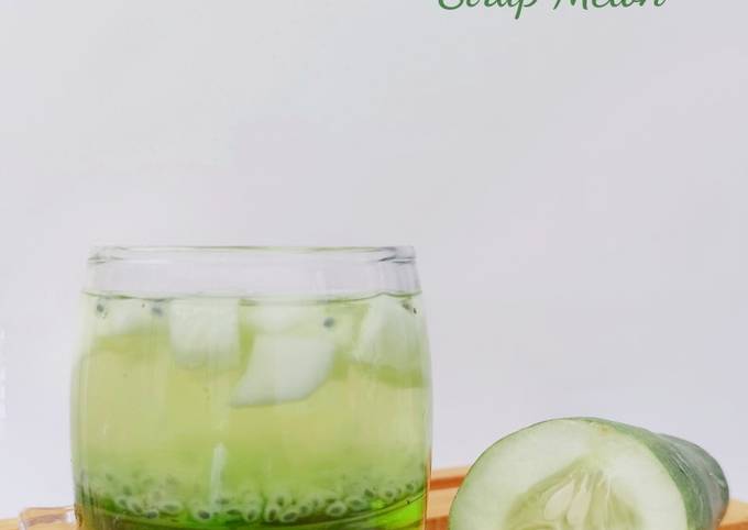 Resep 585. Es Timun Selasih Sirup Melon oleh Bunna💜 - Cookpad