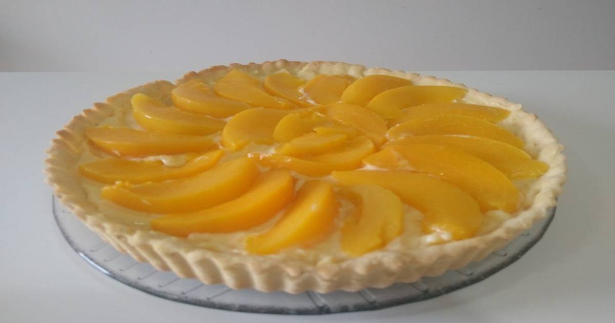 Tarta de durazno con crema pastelera - 67 recetas caseras- Cookpad