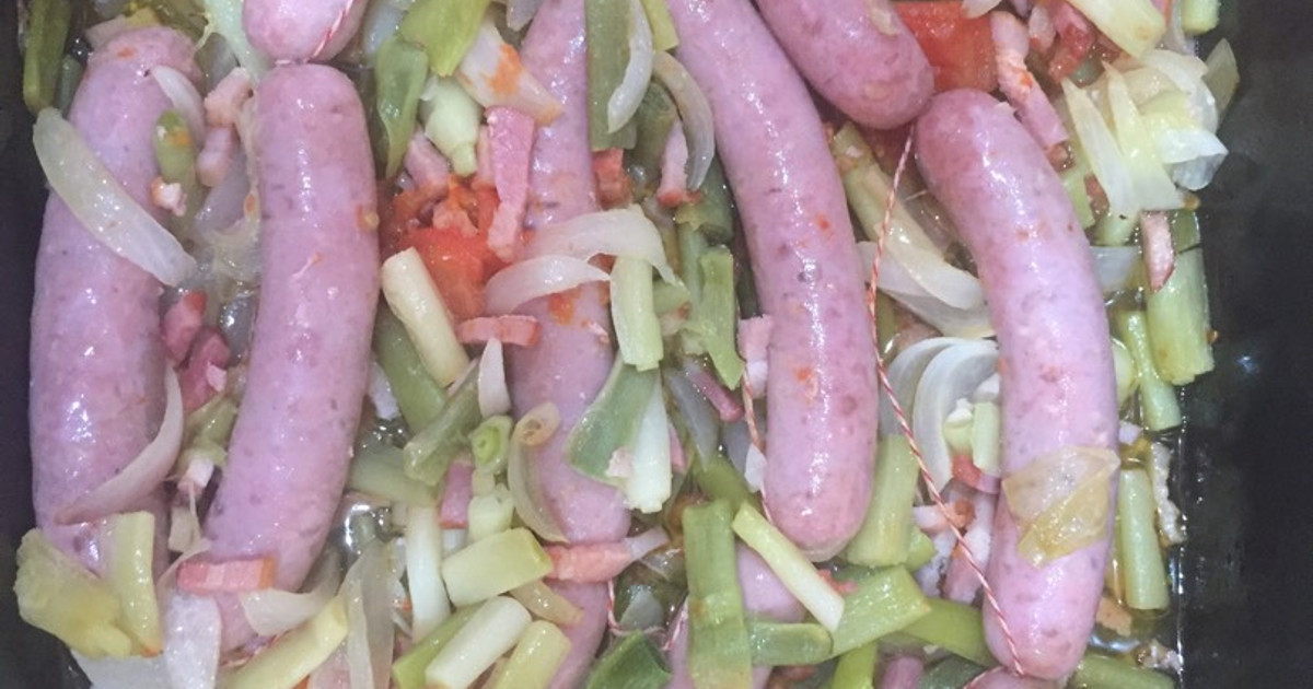 Salchichas A La Jardinera Receta de Juan Rodríguez Sanchez- Cookpad