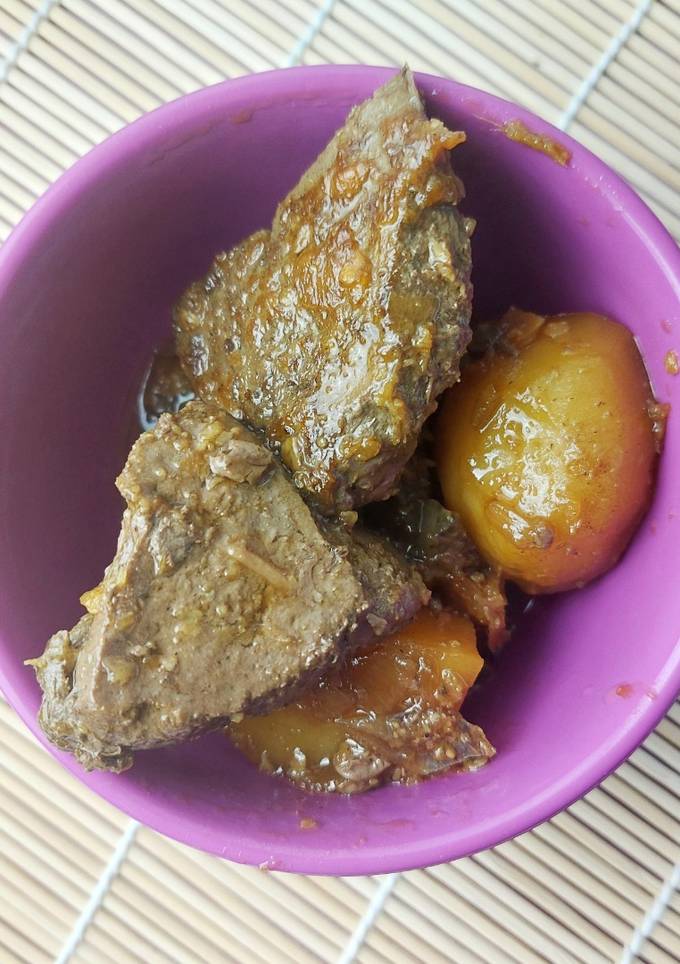 Resep Semur Ati Sapi (Hati Sapi) Kentang sederhana oleh Puspitasari ...
