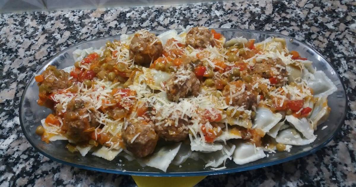 Tuco con mini albóndigas para pasta, polenta o arroz Receta de Estela ...