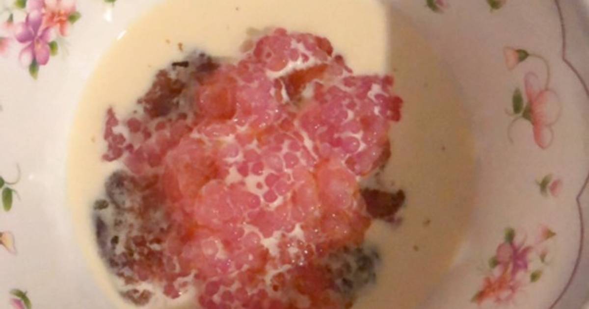 Resipi Sagu gula merah susu cair oleh YSA🌻 - Cookpad