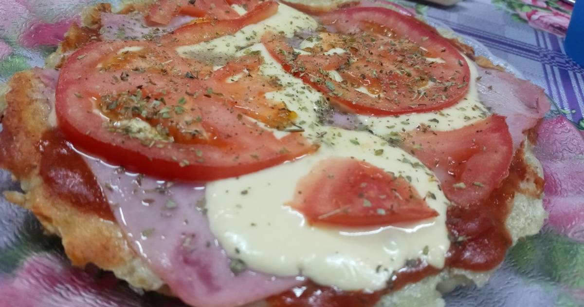 Pizza con base de papa rallada Receta de Karen Kemmerer- Cookpad
