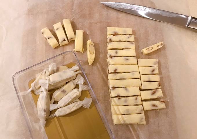 Taiwanese-style almond nougat (Simple version) Recipe by Jennifer Su ...