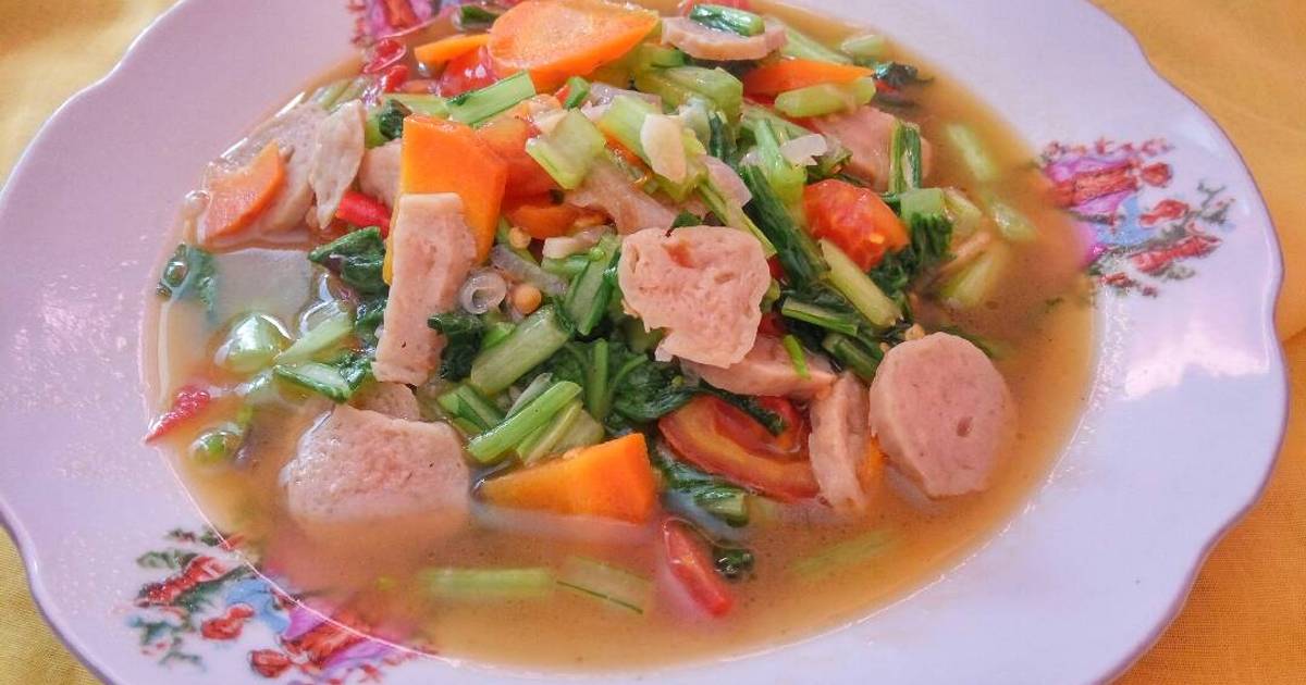 24 Resep Tumis Sawi Hijau Bakso Saos Tiram Enak Dan Mudah Cookpad