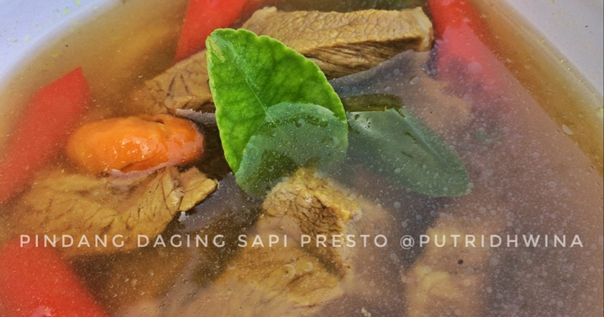 Resep Pindang Daging Sapi Presto oleh putri dhwina - Cookpad