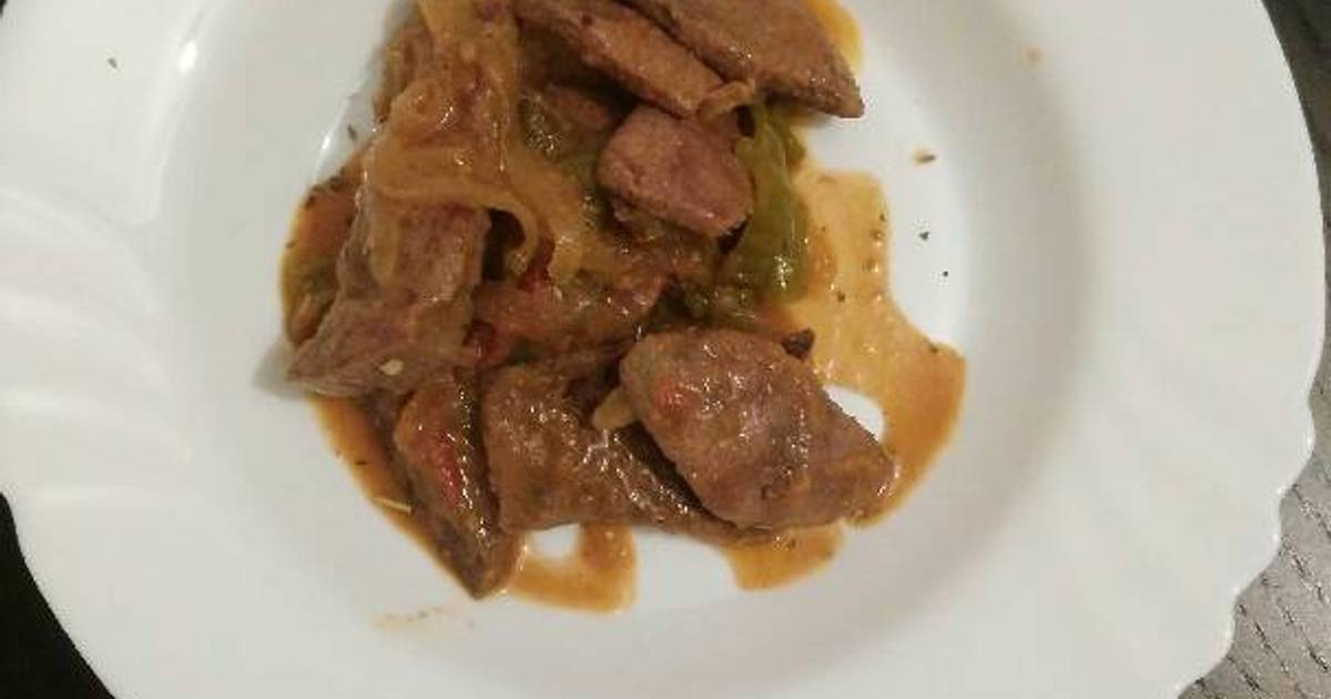 Hígado de ternera con cebolla...!!! Receta de Hermis muñoz- Cookpad