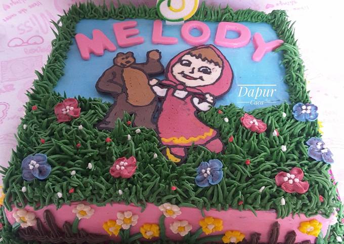 Resep Masha Birthday Cake / Kue Ulang Tahun Masha oleh Ririz (Caca's ...
