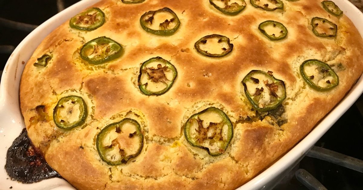 Tacofiesta Leftovers Cornbread Tamale Pie Type Thingy Recipe by x