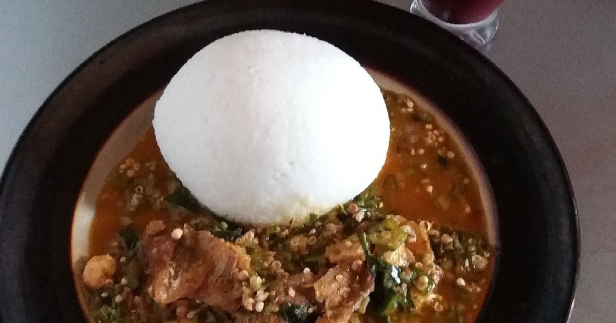 Tuwon Shinkafa With Okro Soup Recipe by HallieGeeCooks - Cookpad