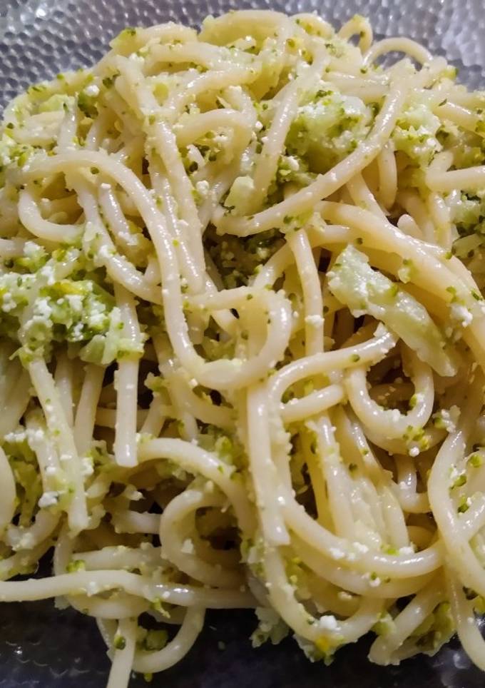 Fideos con brócoli súper fáciles y rápidos Receta de Nerina Gauna- Cookpad