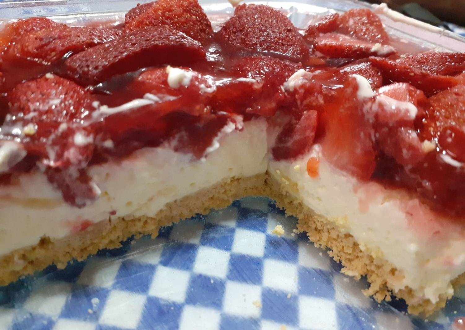 Cheesecake de frutilla Receta de Maria Dagatti- Cookpad