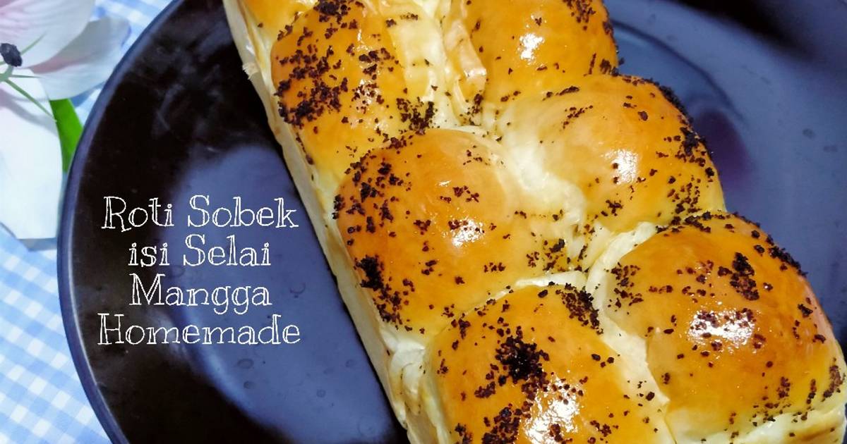 Resep Roti Sobek Isi Selai Mangga Homemade oleh LilBie - Cookpad