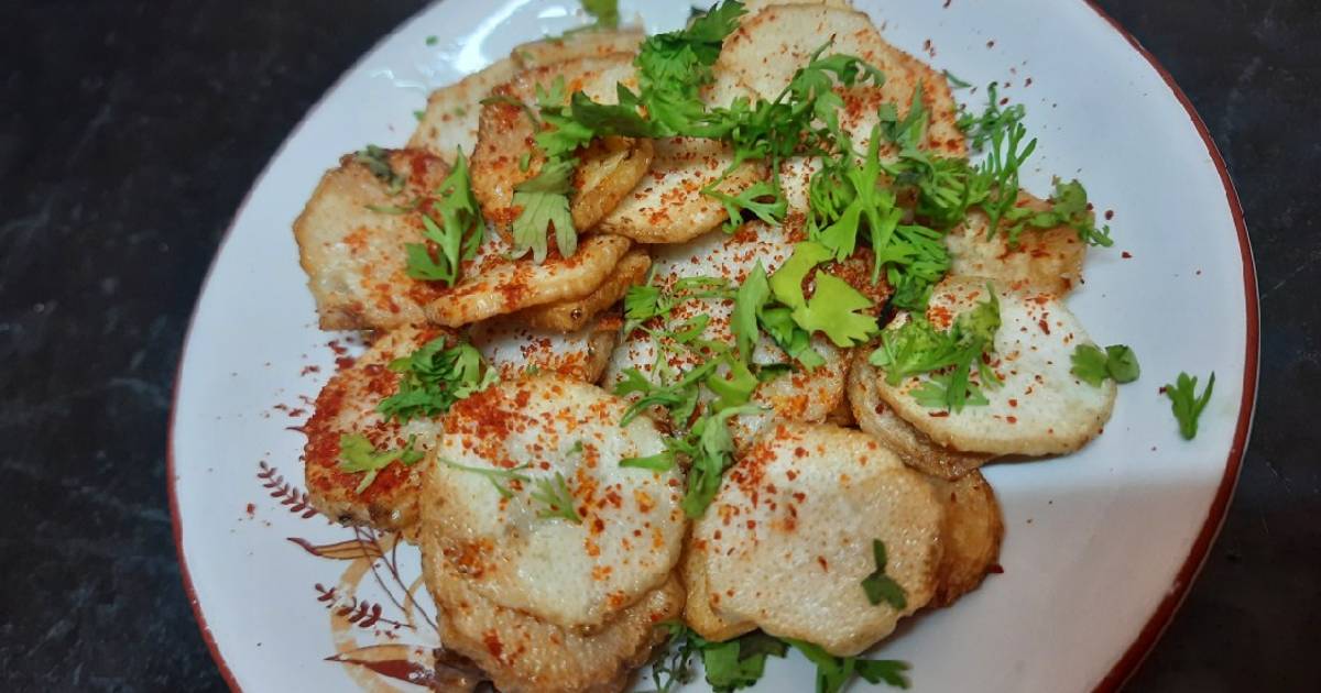 Arbi chips Recipe by Devanshi Neeraj Pamnani (Pooja) - Cookpad