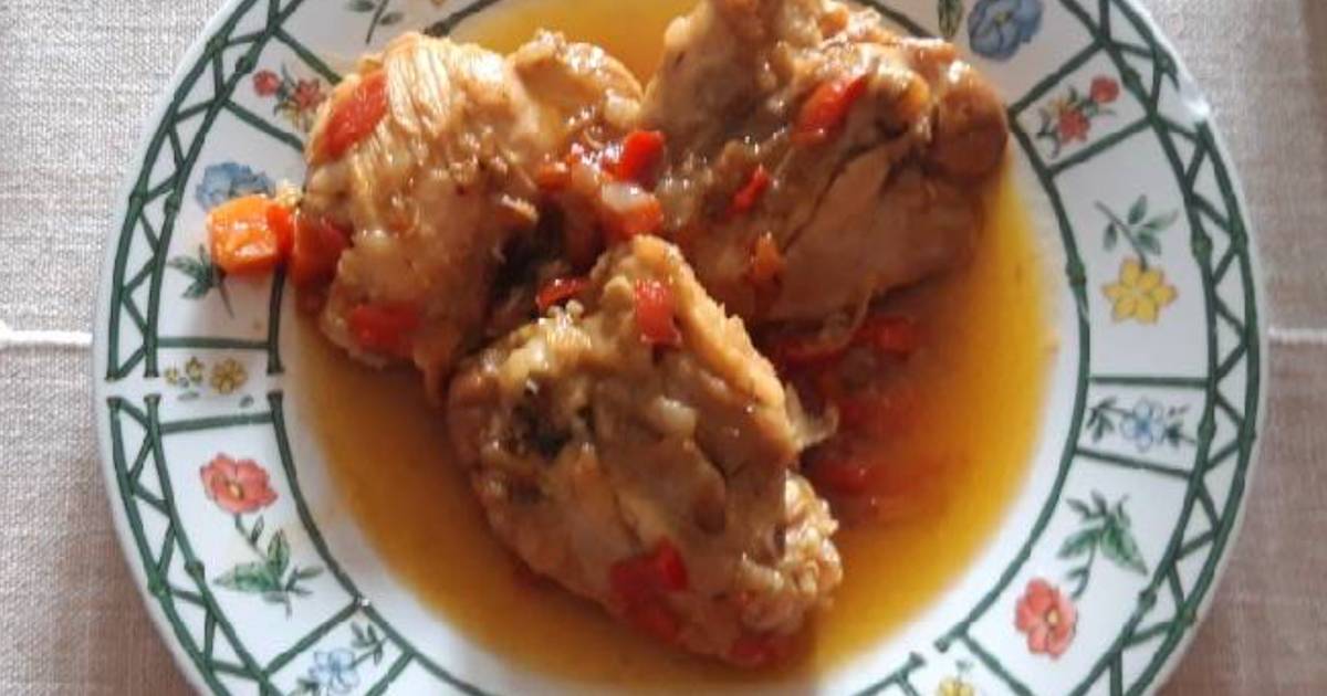 Contramuslo de pollo en salsa Receta de caye- Cookpad
