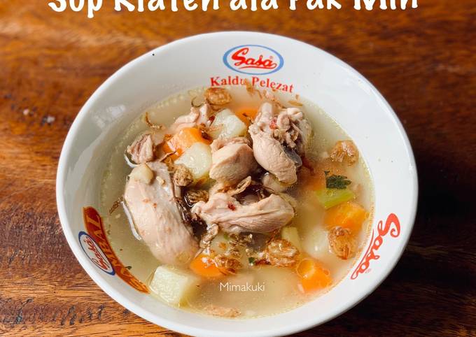 Resep Sop Ayam Klaten Pak Min oleh Nia - Mimakuki - Cookpad