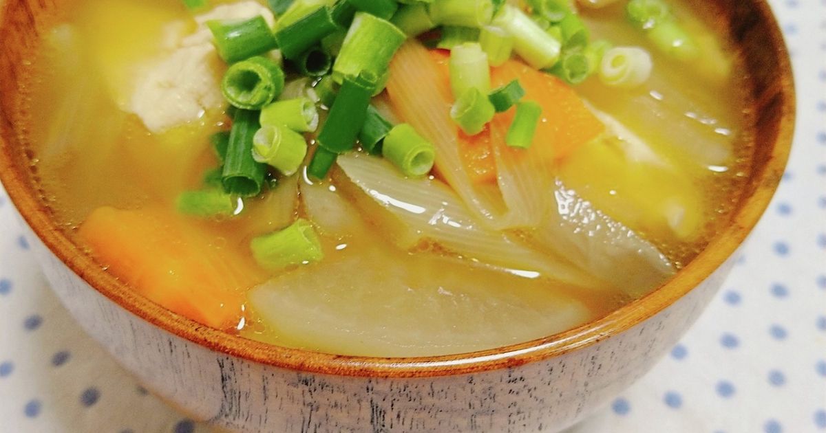 My Homemade Kenchinjiru (Japanese Vegetable Soup) Recipe By Shioriのママ