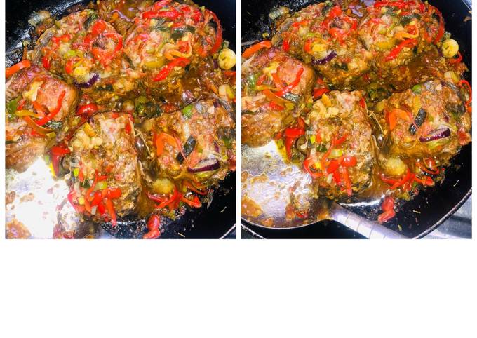 Pan grilled fish with bell pepper sauce🌶 Recipe by Zainab’s kitchen ️ ...