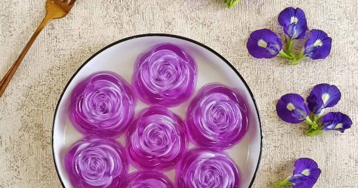 Resep Puding Bunga Telang Gula Stevia oleh Mira_Jabir - Cookpad