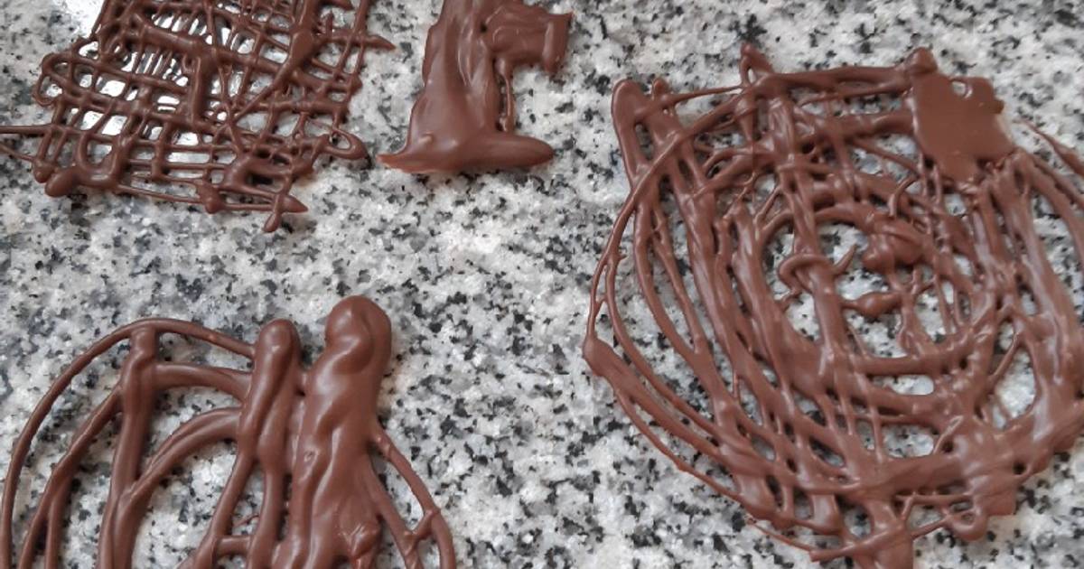 Como hacer decoración con chocolate 🇺🇾 Receta de silvia622🇺🇾- Cookpad