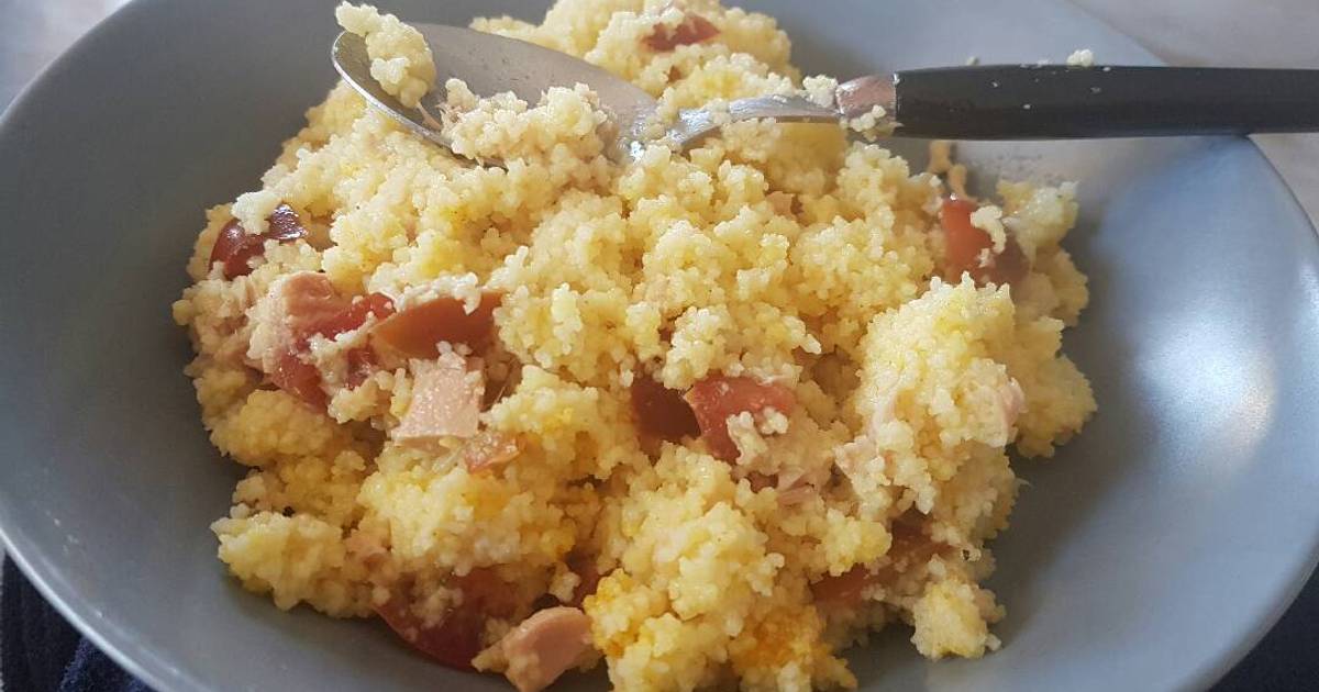 Couscous de atún y tomate Receta de nietadeamparin- Cookpad