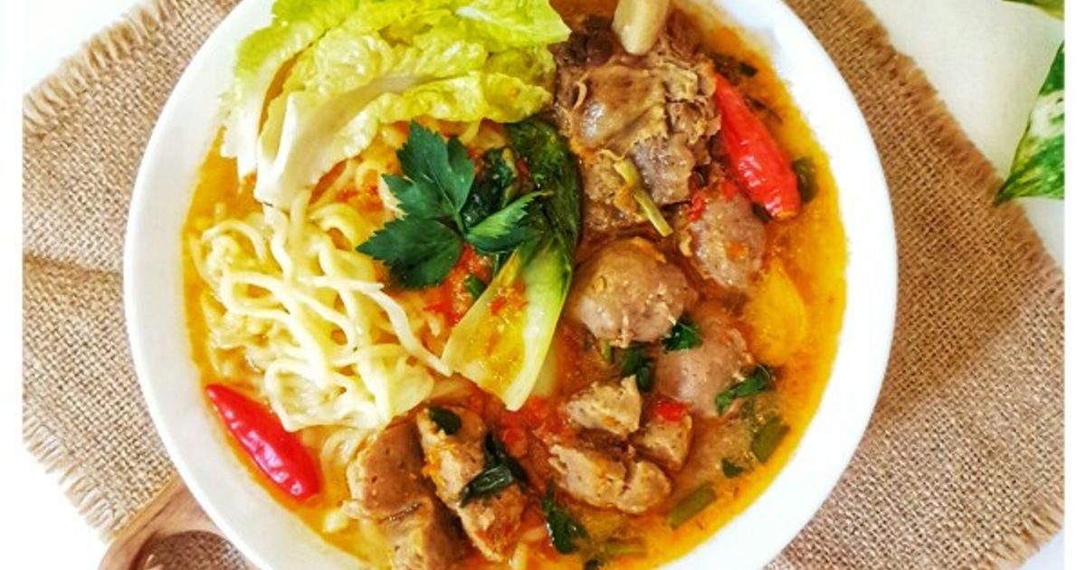 Resep Bakso Iga Kuah Taichan (Potato Starch Noodle) oleh Rossy Anna ...