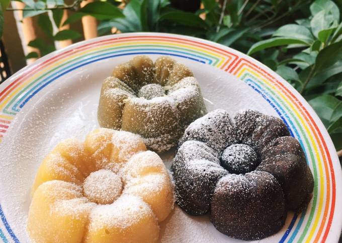 Resep Bolu Kukus 3 Rasa oleh Rezandy Aprinda - Cookpad