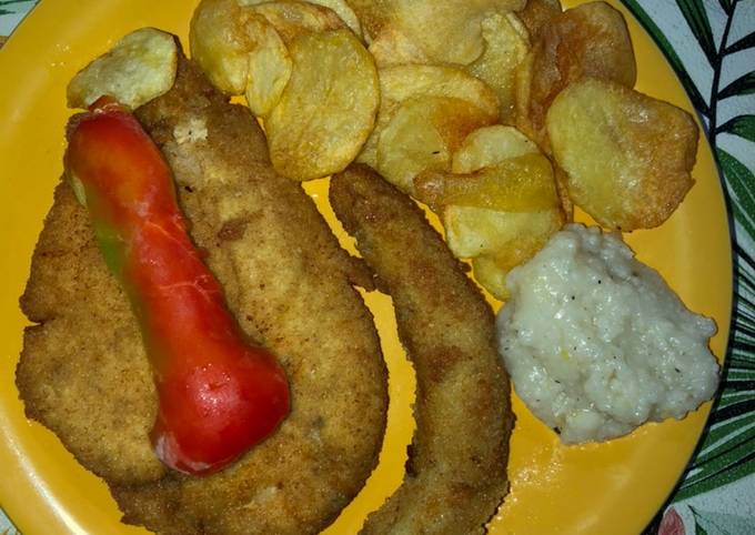 Suprema a la Maryland, con papa españolas😋 Receta de graciela_gauna.🌹 ...