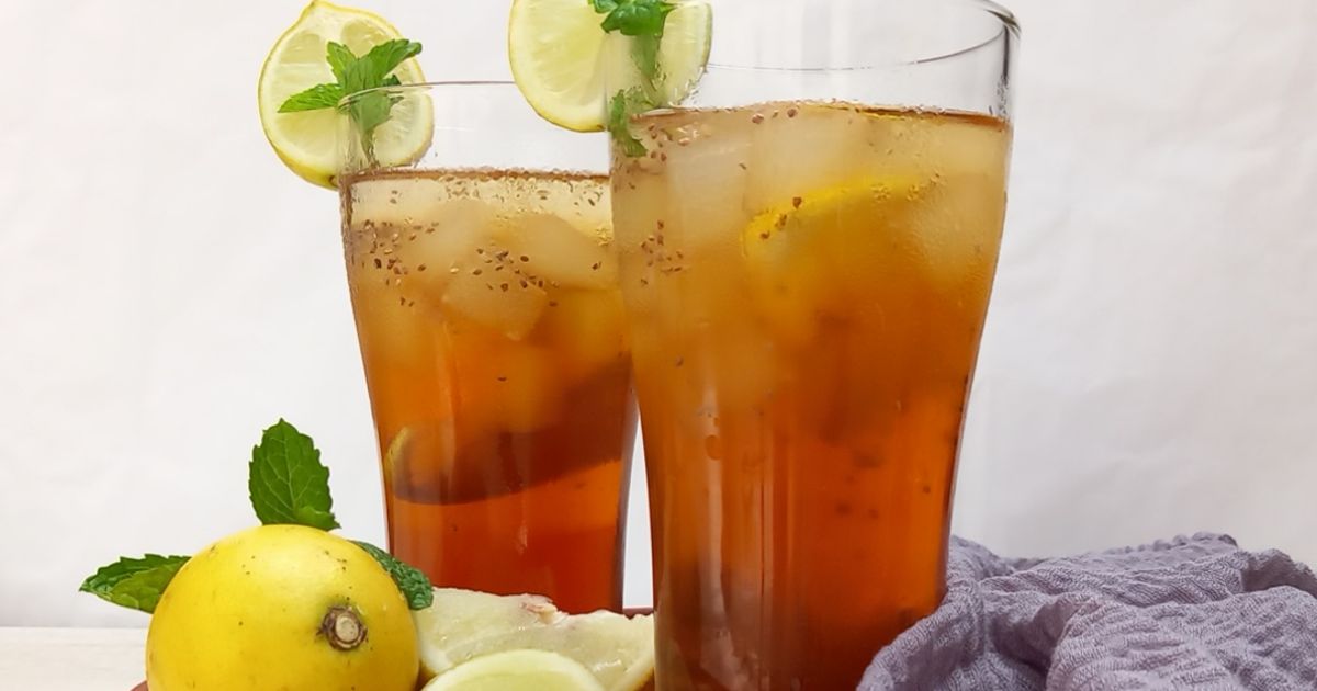 Resep Es Lemon Tea Selasih Dan Aloe Vera oleh Erlina - Cookpad