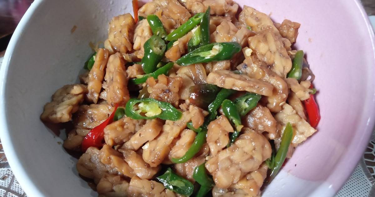Resep Oseng Tempe Cabe Hijau oleh Dina Pratiwi - Cookpad