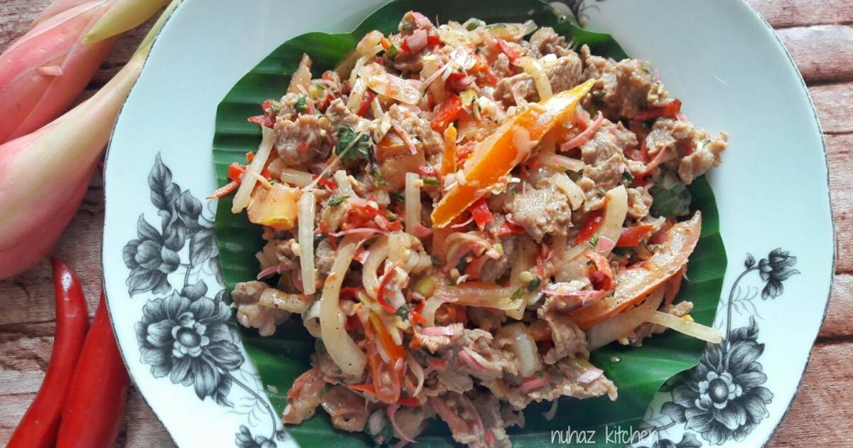 Resipi Kerabu Daging Daun Selasih oleh Nur Haziqah - Cookpad
