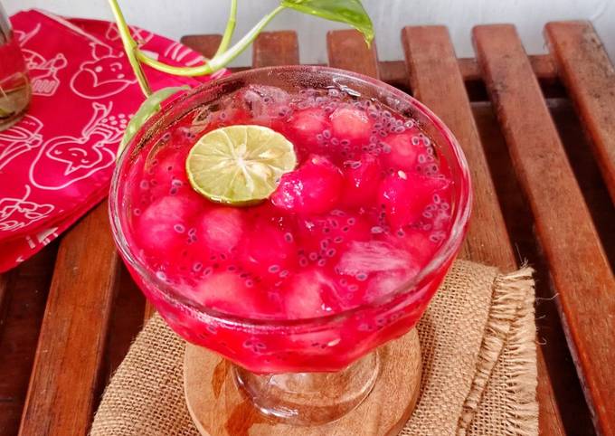 Resep Es Sirup Bola-Bola Semangka oleh Mama Nia - Cookpad