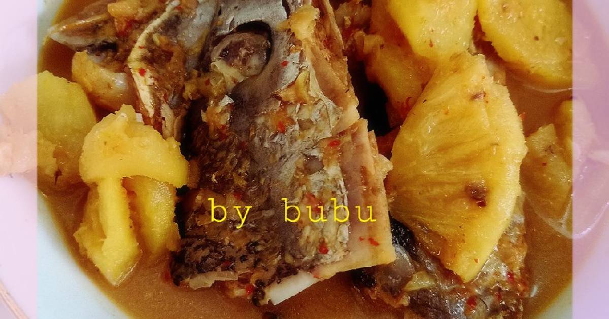 Resep Lempah kuning kepala kakap khas Bangka ala bubu🍍🌶️ oleh Bubu Muthia - Cookpad
