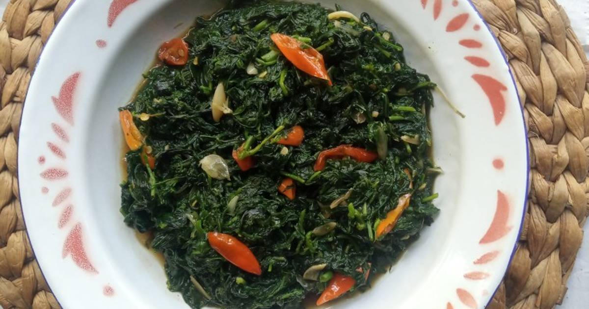 Resep Tumis Daun Singkong Saus Tiram Oleh Meieka Cookpad