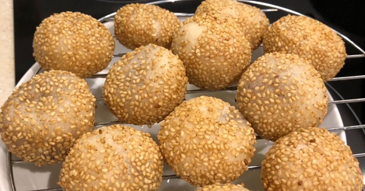 Sesame Balls ~ Jian Dui 煎堆 Recipe by Thiskidlovesink - Cookpad