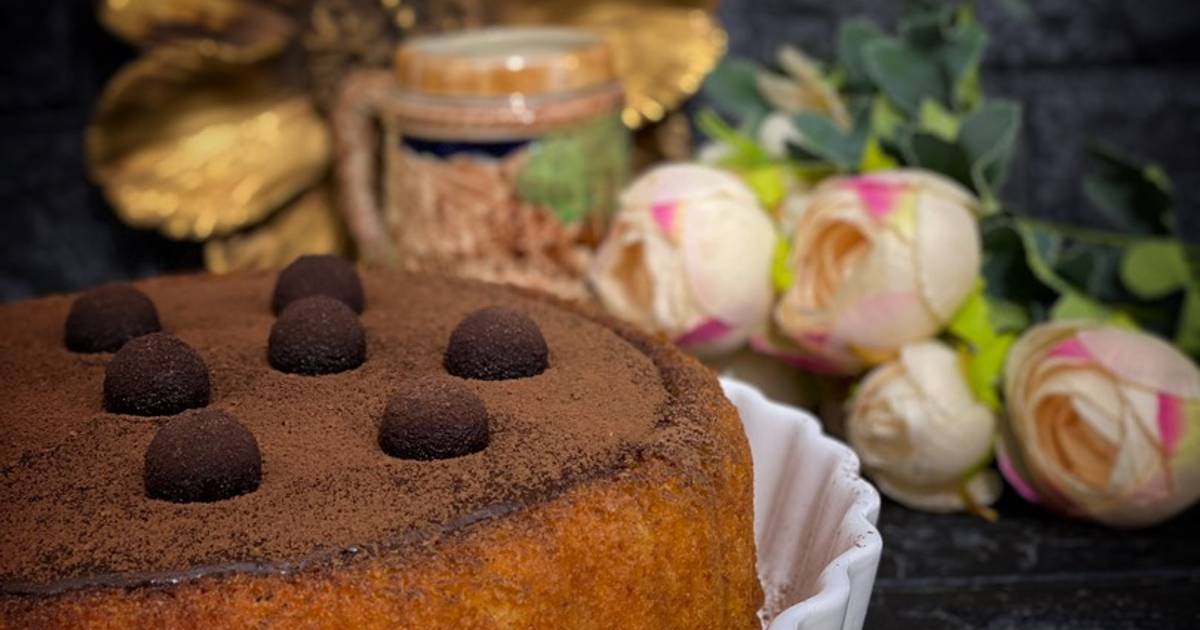 طريقة عمل كيك الزبادي بالصوص الشوكولاتة على اصولها بطريقة سهلة وسريعة ...