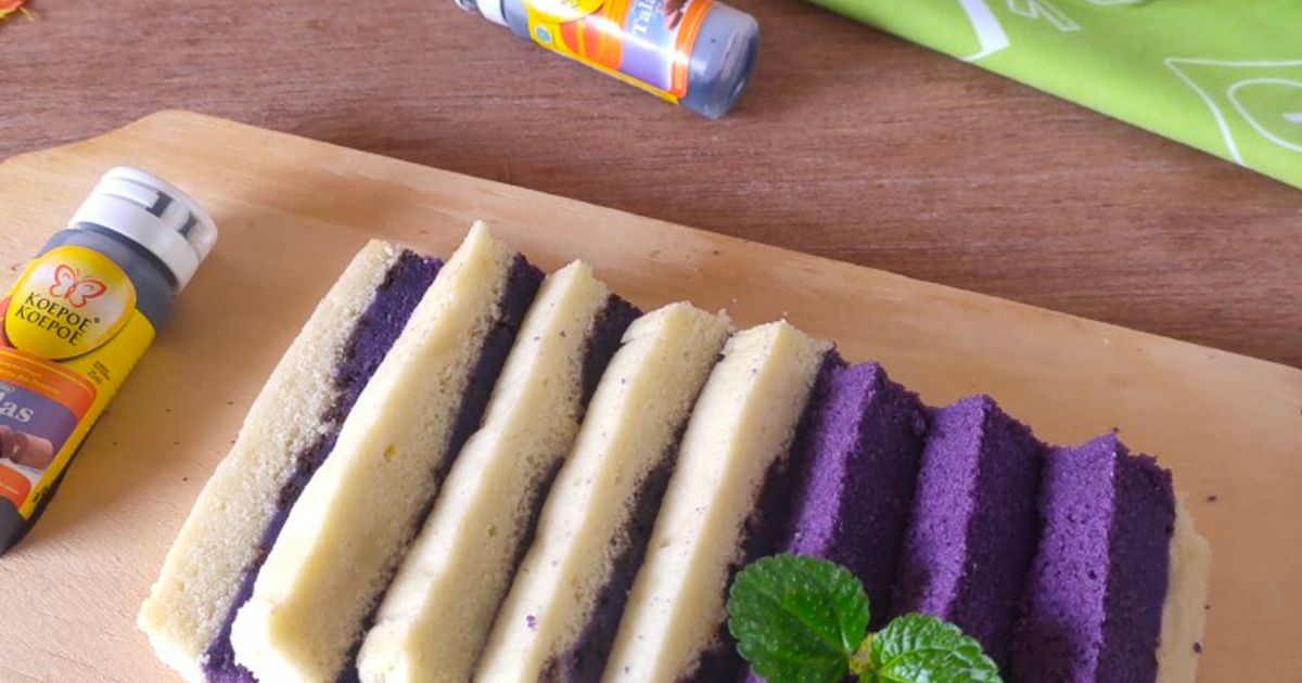 Resep Bolu Kukus Lapis Talas oleh RatihAng - Cookpad