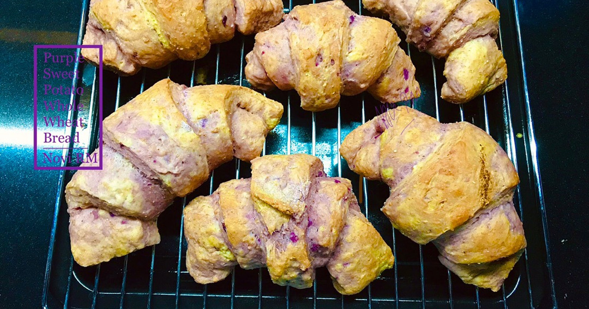 Resep Purple Sweet Potato Whole Wheat Bread (Roti Gandum Ubi Ungu) No ...