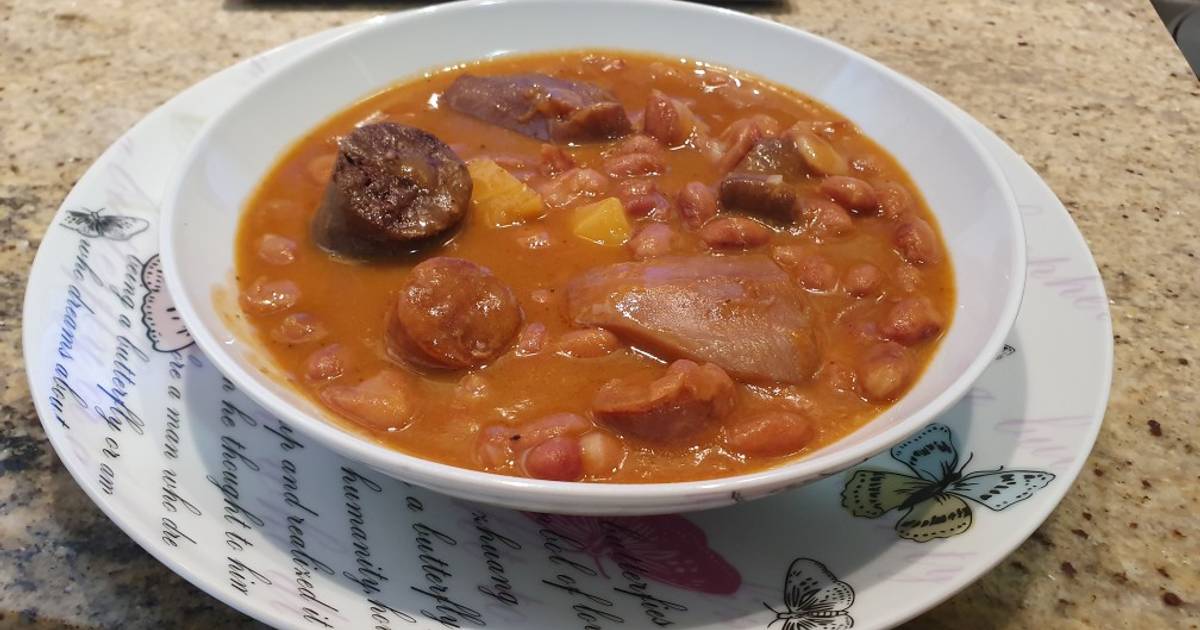 Judías pintas con morro, chorizo y morcilla Receta de Petri Martin- Cookpad