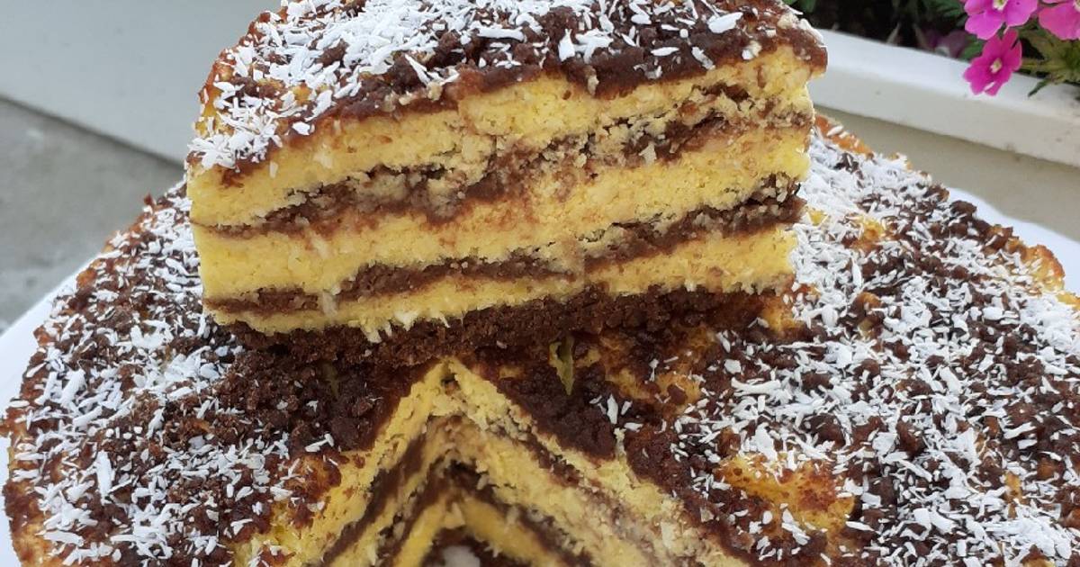 Сирно-кокосовий шоколадний тортик 🥥 - покроковий рецепт з фото. Автор ...