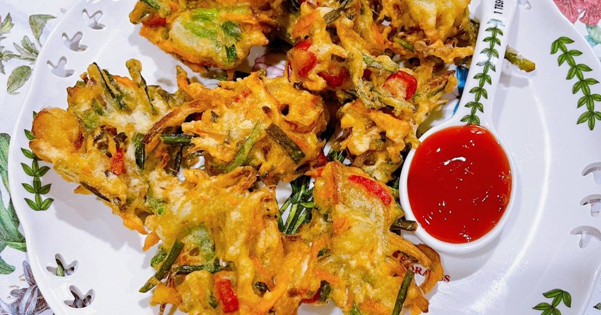 Resipi 👩‍🍳Cucur Sayur Bilis Rangup oleh Mahadiah - Cookpad