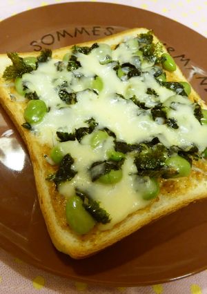 Shirasu And Edamame Toast Recipe by 龍青空ママ