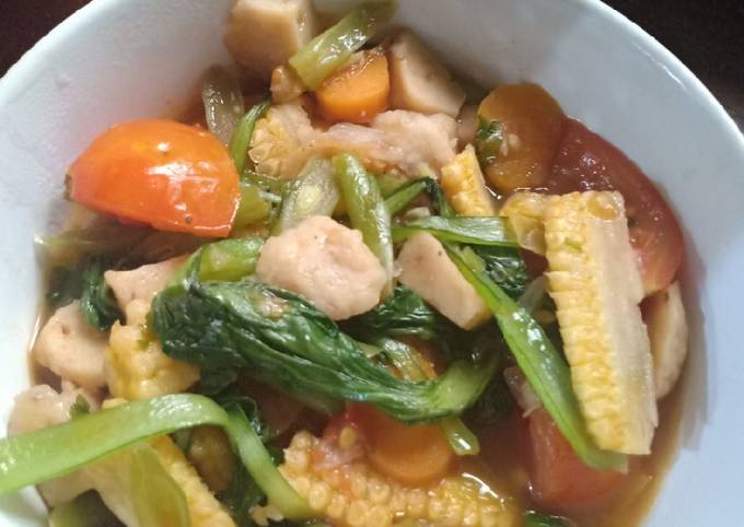 Resep Capcay Jagung Bakso oleh DN Cooking - Cookpad