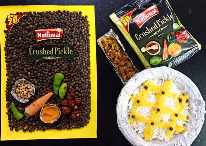 Masoor Achari daal with rice Recipe by Ayesha Ahmed - Cookpad