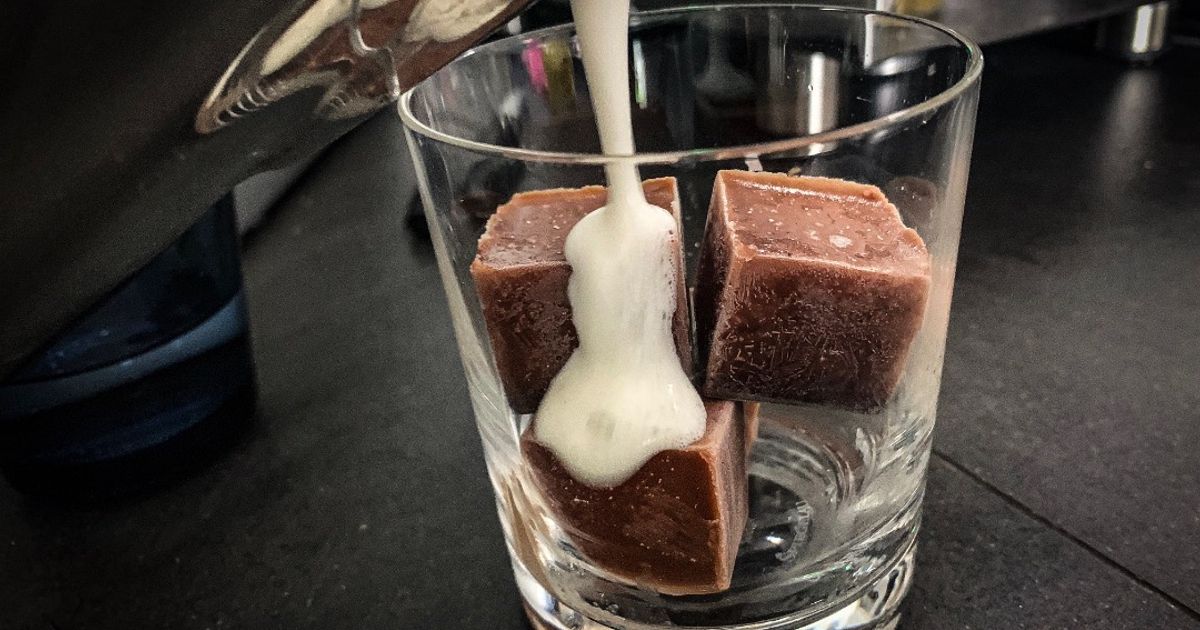 Chocolate Milk Ice Cubes With Frothed Milk [Ideal For Kids] Recipe by ...