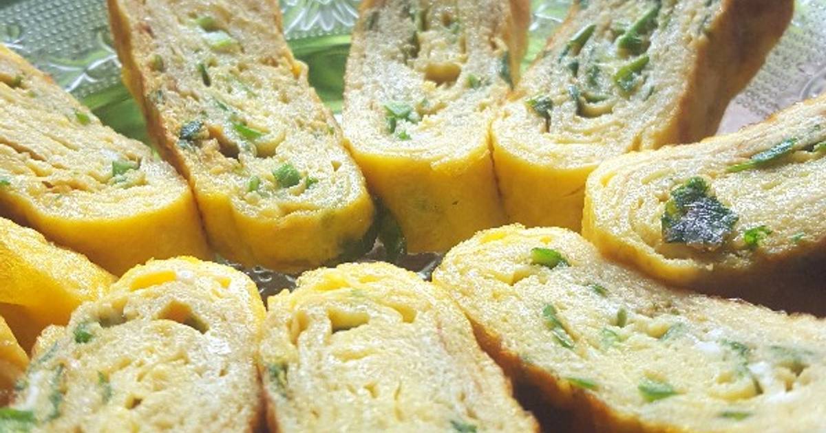 Resep Telur Dadar Gulung Irit Ala-ala Korea Mudah dan Cepat oleh Tri Tustian Jayanti - Cookpad