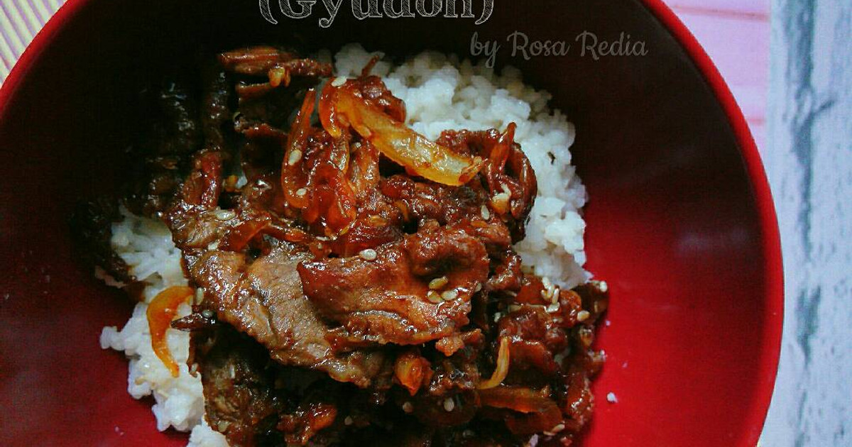 Resep Simple Gyudon (Beef Bowl) Beef Yakiniku oleh Rosa Redia - Cookpad