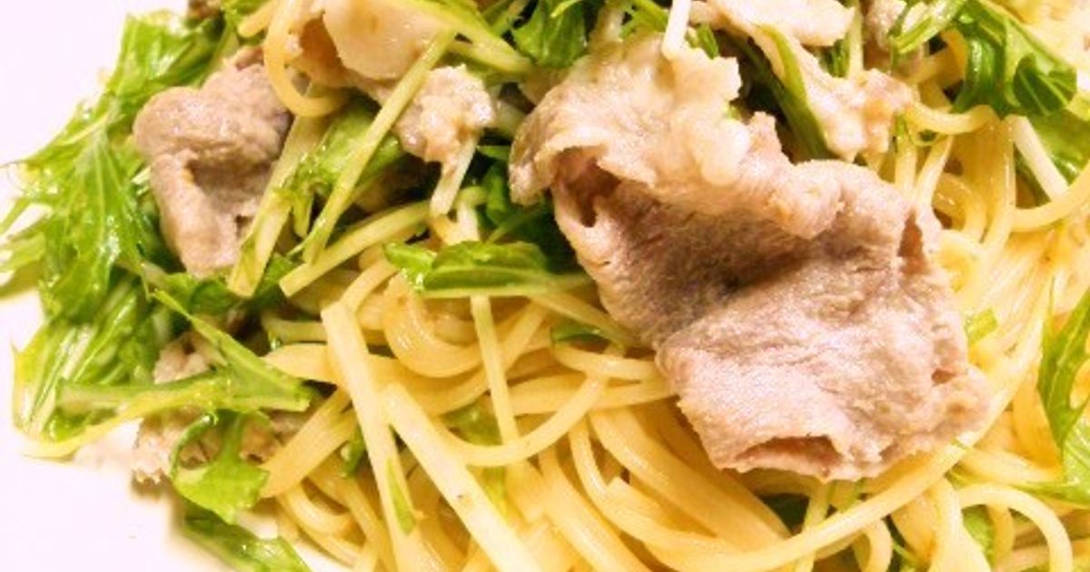 Chilled Pork Shabu Shabu And Mizuna Cold Pasta Recipe By シャンプーハット