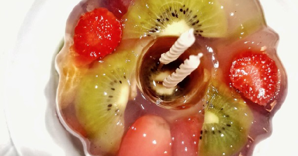 Resep Pudding Buah Ide Pengganti Kue Tart 🍇🍓🥝 oleh Annisa Lidia Wati ...